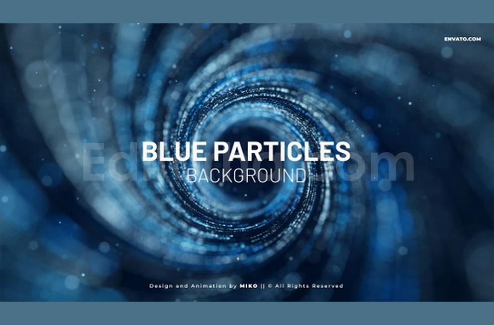 دانلود بک گراند موشن گرافیک مدرن با افکت پارتیکل های آبی رنگ - ادیتورها